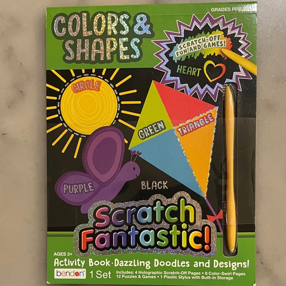 Bendon | Toys | Colors Shapes Scratchoff Activity Bookfill A Box For 2 ...
